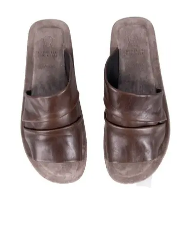 Brunello Cucinelli Open Toe Slide Sandals