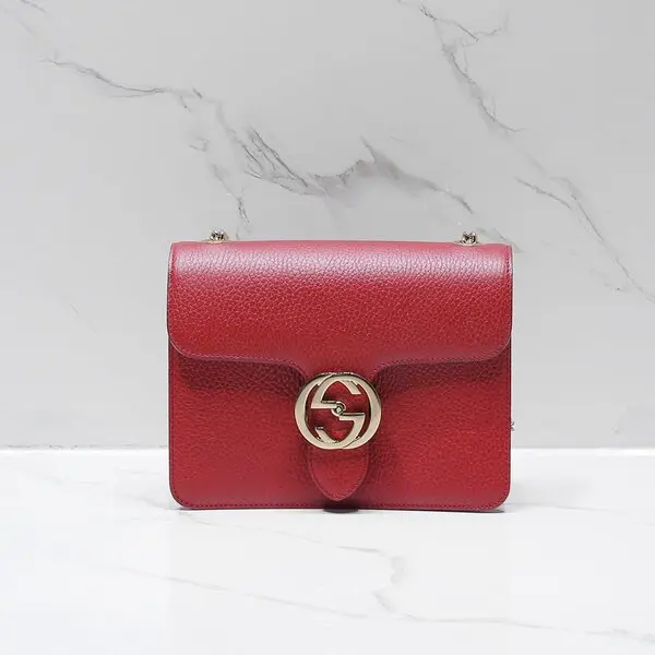 Gucci Double G Logo Woc With Chain Strap