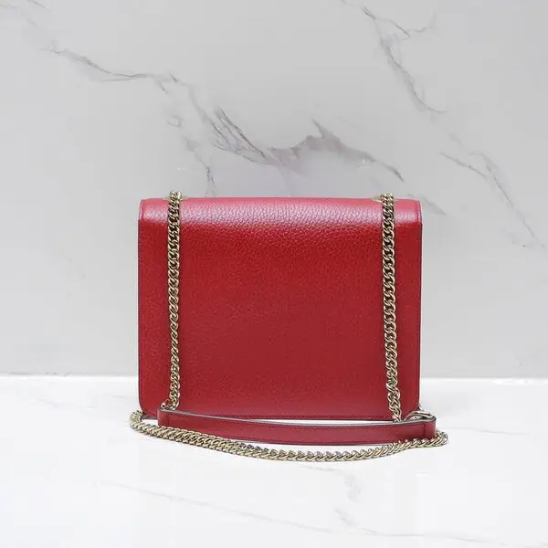 Gucci Double G Logo Woc With Chain Strap