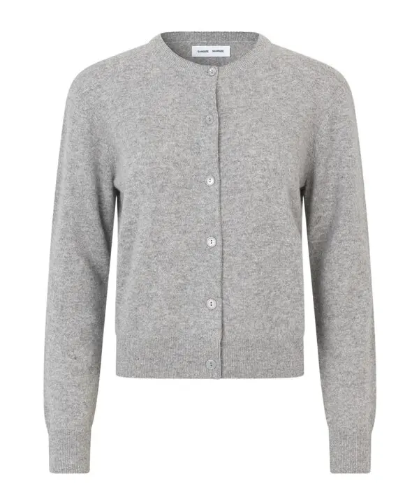SAMSOE SAMSOE Long-sleeved Knitted Cardigan - Gray