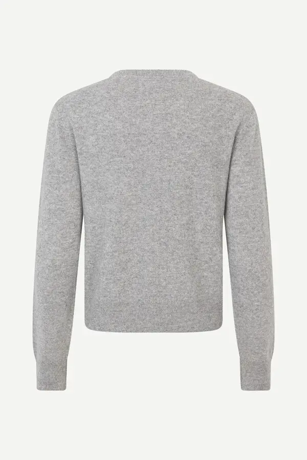 SAMSOE SAMSOE Long-sleeved Knitted Cardigan - Gray