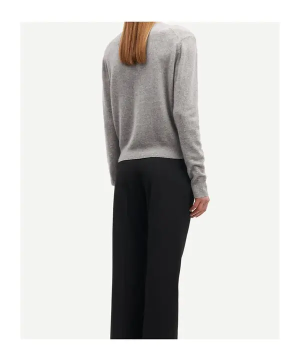 SAMSOE SAMSOE Long-sleeved Knitted Cardigan - Gray