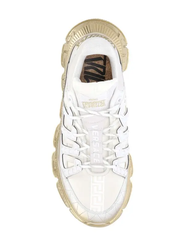 Versace Trigreca Lace-up Sneakers - Nude