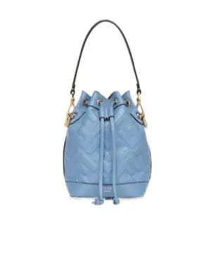 Fendi Mini Mon Tresor Drawstring Bucket Bag - Light Blue