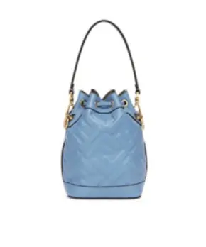 Fendi Mini Mon Tresor Drawstring Bucket Bag - Light Blue