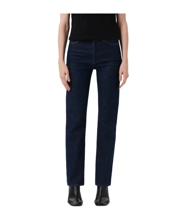 AGOLDE 90's Pinch Waist High Rise Straight Long Jeans