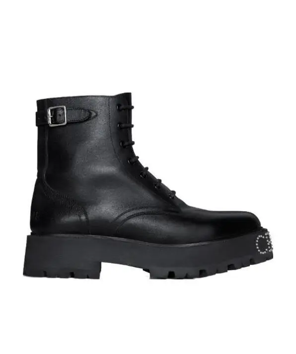 Celine Bulky Lace-up Boot With Studded Outsole