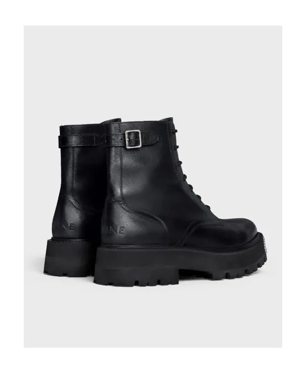 Celine Bulky Lace-up Boot With Studded Outsole