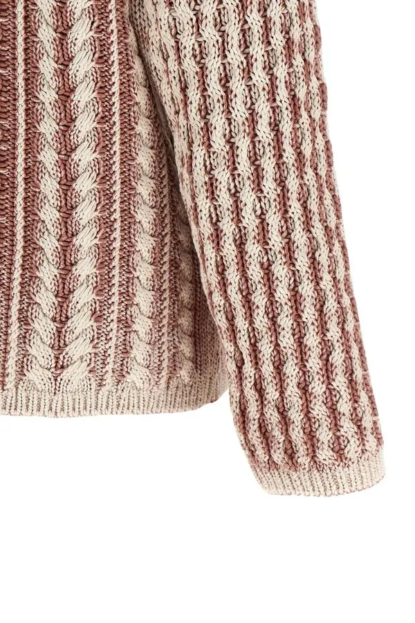 DIESEL® Reverse-print Cable Knit Jumper - Nude