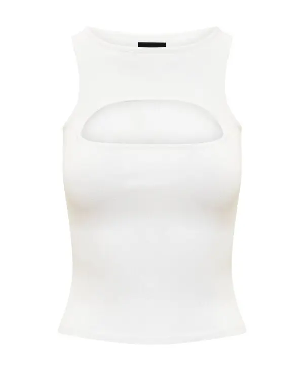 Dsquared2 Sleeveless Cut-out Tank Top - White