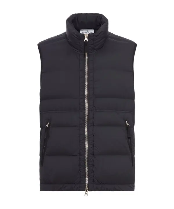 Stone Island Padded Zip-front Vest - Black