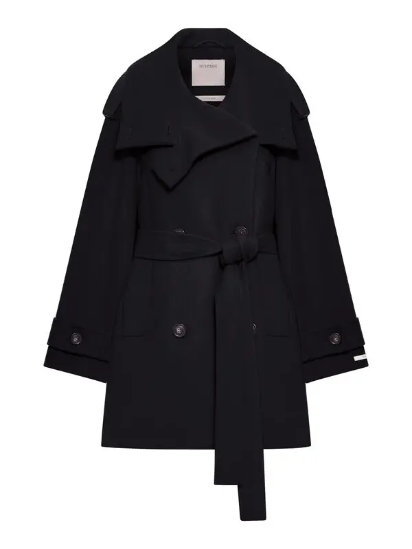 Sportmax Double-breasted Belted Trench Coat