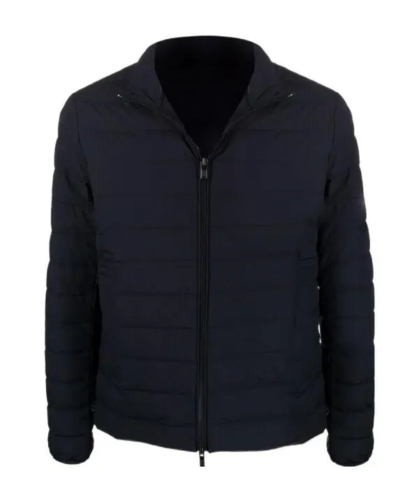 Emporio Armani High Neck Padded Jacket - Navy Blue