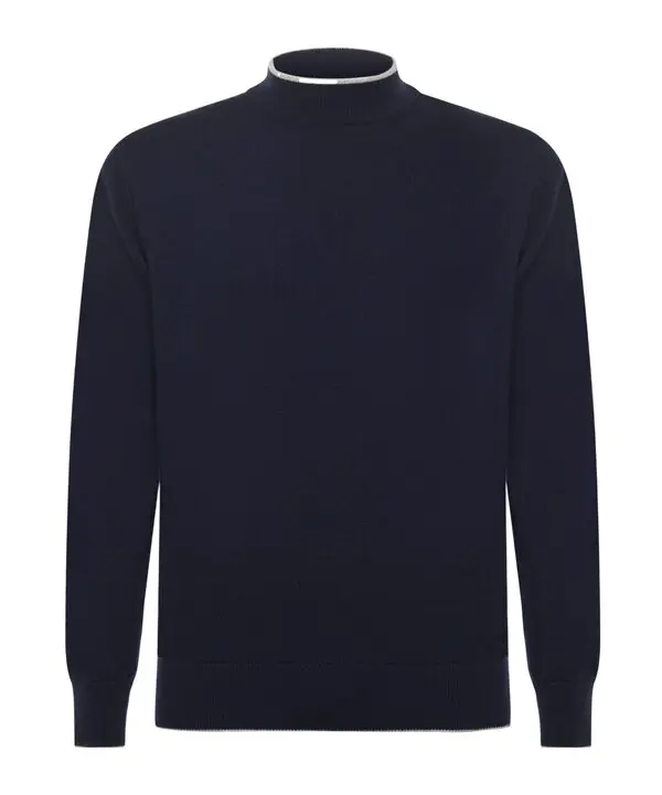 Eleventy Mock Neck Sweater - Black