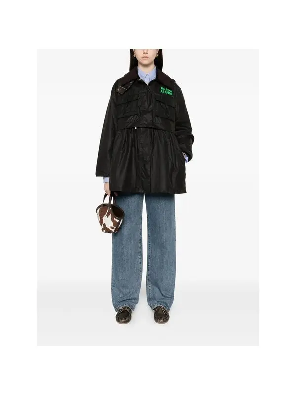 Barbour X Ganni Peplum Waxed Jacket