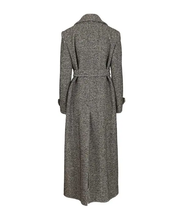 Tagliatore Julia Double-breasted Tweed Coat - Grey