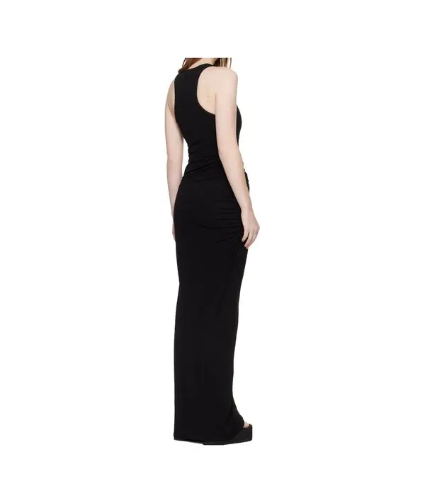 Casablanca Flowing Sleeveless Dress With Ruched Details