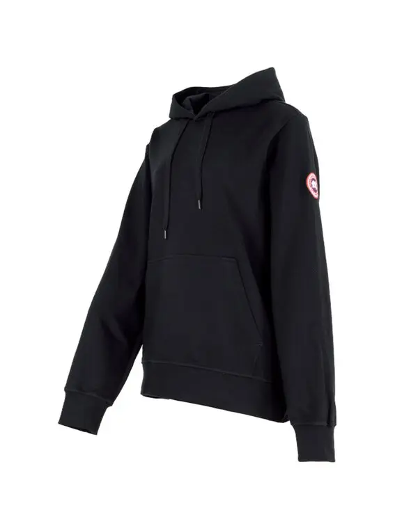Canada Goose Huron Logo-patch Hoodie - Black