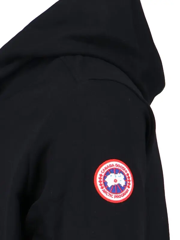 Canada Goose Huron Logo-patch Hoodie - Black