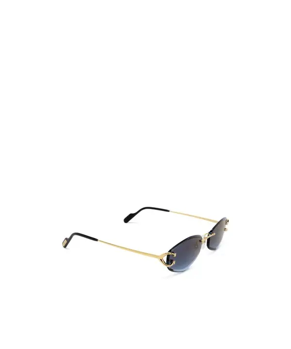 Cartier Oval Rimless Sunglasses - Blue