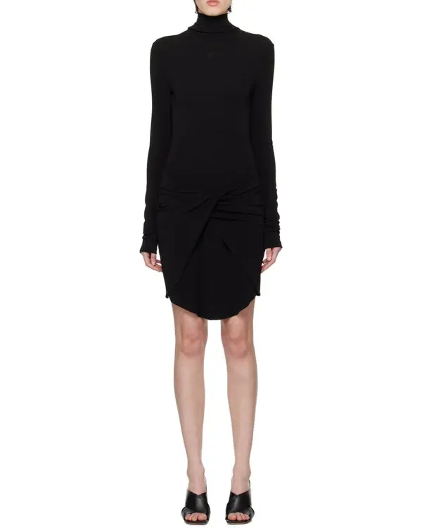 Off-White High Neck Mini Dress