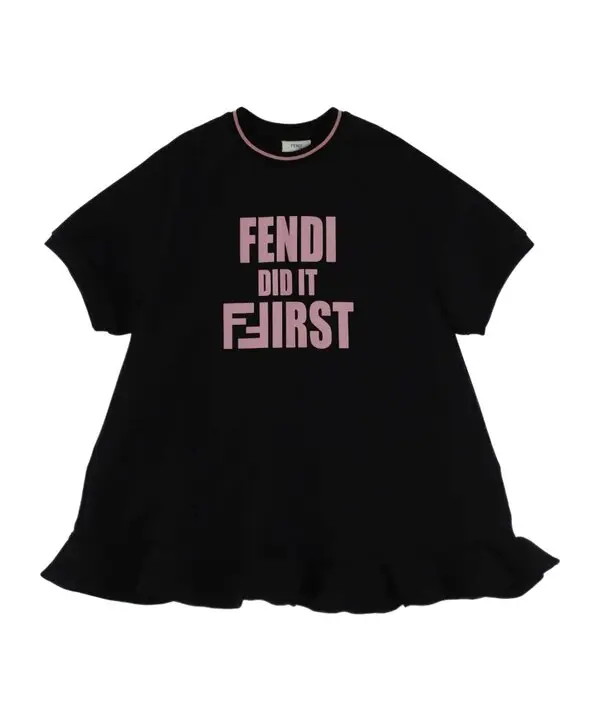 Fendi Ruffled Hem Dress