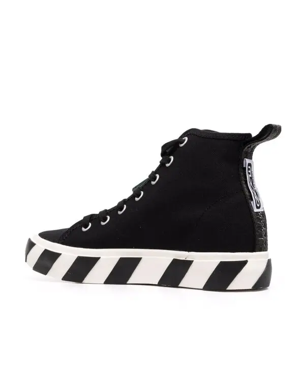 Off-White Vulcanized Mid-top Sneakers - Black