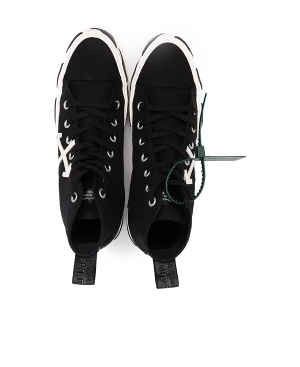 Off-White Vulcanized Mid-top Sneakers - Black