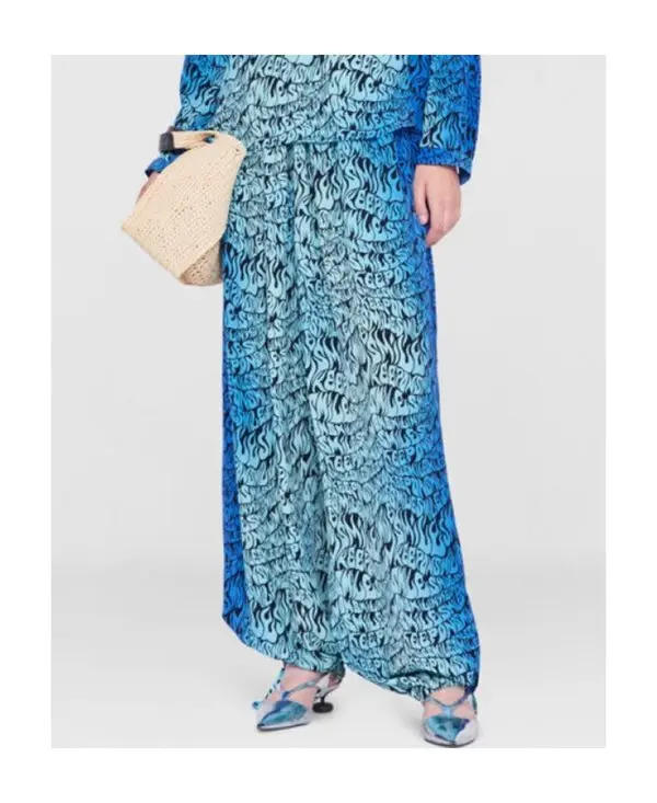Stella McCartney High-rise Printed Pleated Midi Skirt
