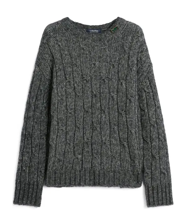 Max Mara Cabaret Crewneck Knitted Jumper - Dark Gray