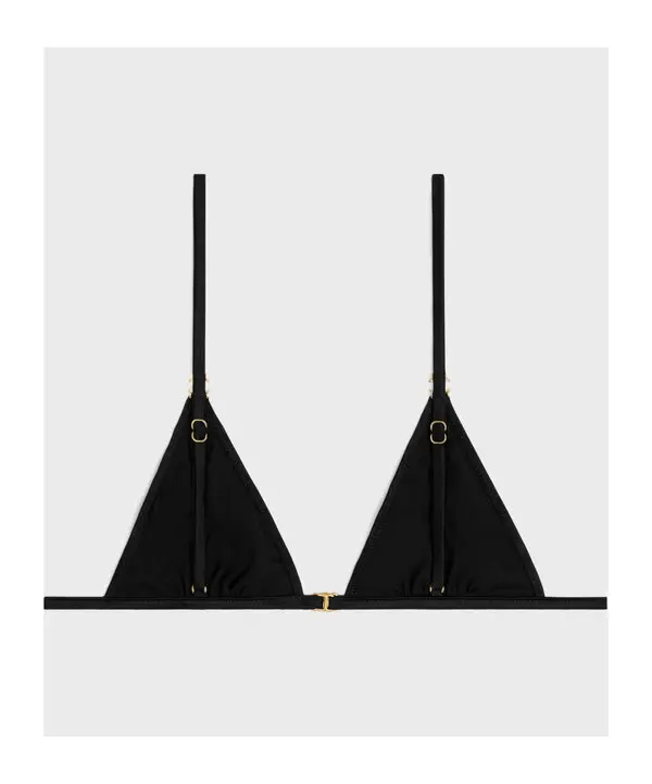 Celine Triomphe Triangle Bra In Silk