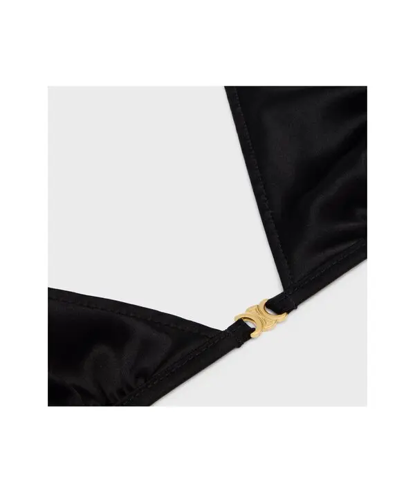 Celine Triomphe Triangle Bra In Silk