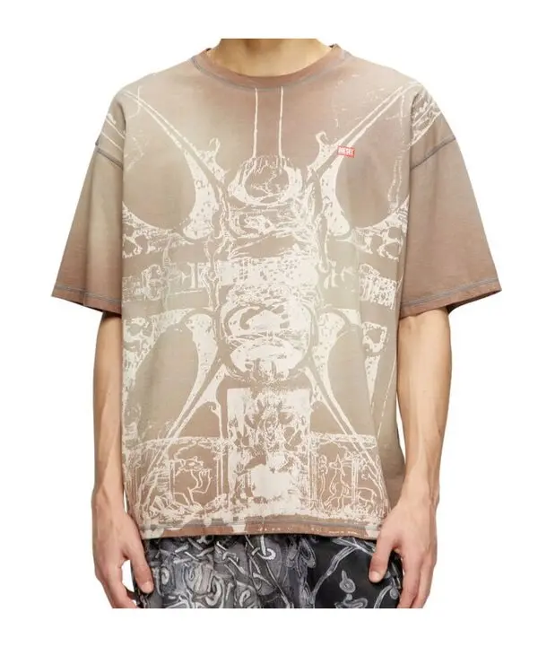 DIESEL® T-boxt-t13 Graphic-print T-shirt - Light Brown