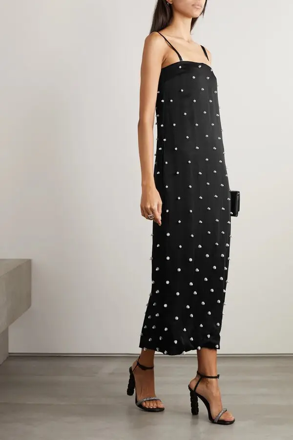 Givenchy Embellished Square Neck Midi Dress