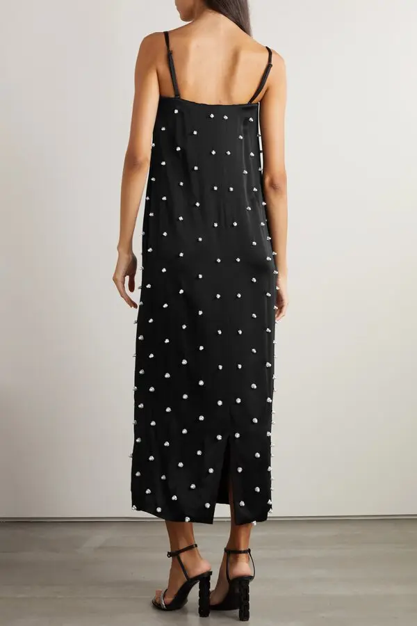 Givenchy Embellished Square Neck Midi Dress