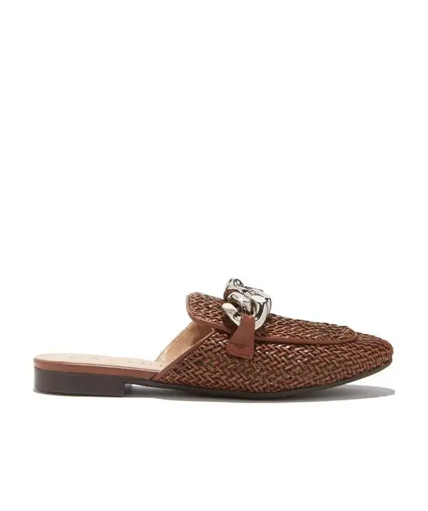 Casadei Chain Woven Mules - Brown