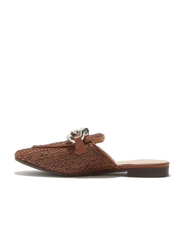 Casadei Chain Woven Mules - Brown