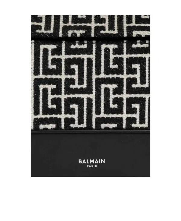 Balmain Logo Monogram Jacquard Backpack