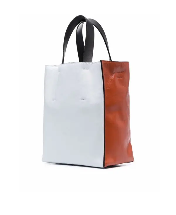 Marni Leather Color Block Tote Bag