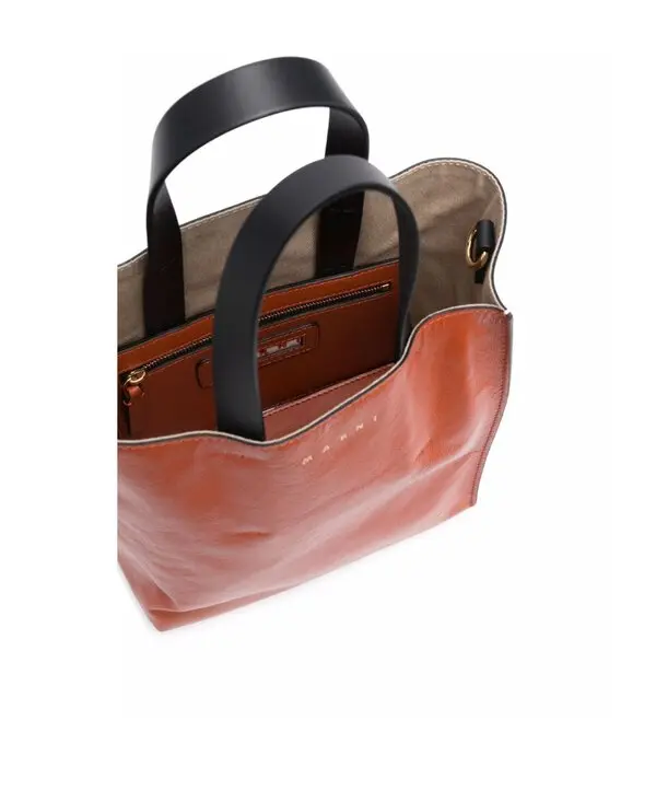 Marni Leather Color Block Tote Bag