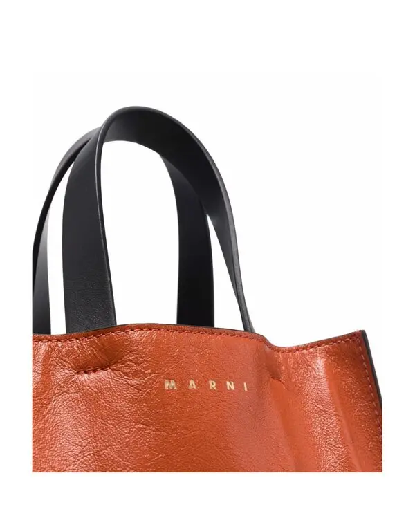 Marni Leather Color Block Tote Bag
