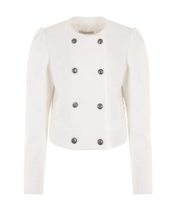 Alessandra Rich Double-breasted Bouclé Jacket