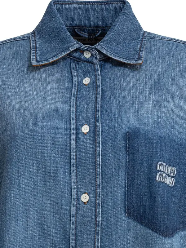 Miu Miu Denim Button-up Shirt