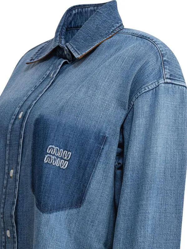 Miu Miu Denim Button-up Shirt
