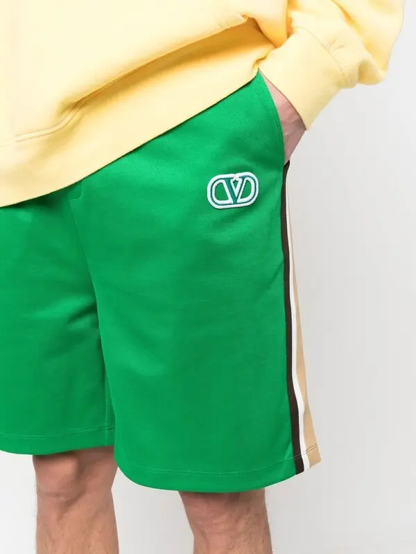 Valentino Garavani Vlogo Side-stripe Track Shorts