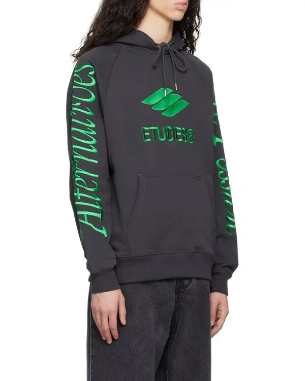 ETUDES Studio Logo Embroidered Drawstring Hoodie