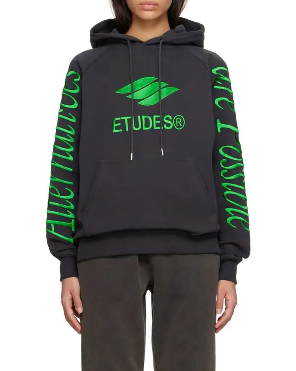 ETUDES Studio Logo Embroidered Drawstring Hoodie