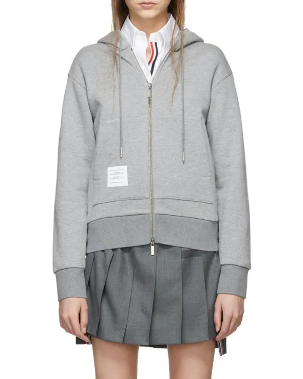 Thom Browne Zipped Drawstring Hoodie