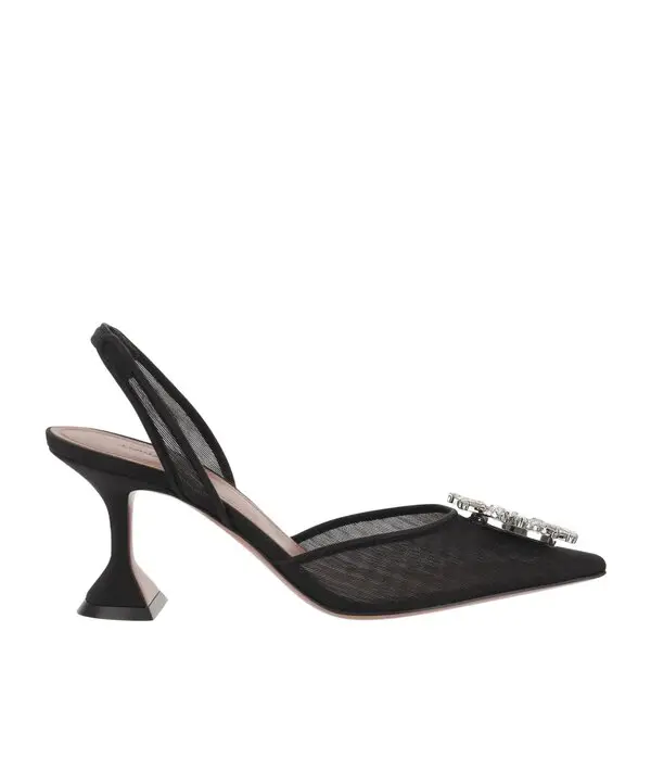 Amina Muaddi Pointed High-heeled Slingback Sandals