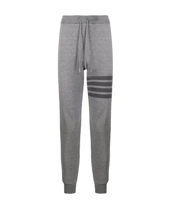 Thom Browne 4-bar Drawstring Track Pants - Medium Gray